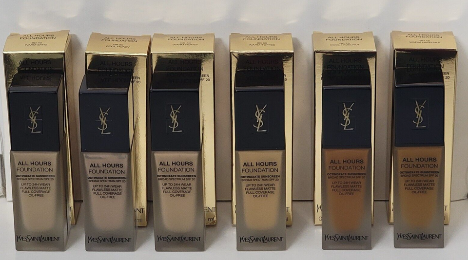 YSL ALL HOURS FOUNDATION 0.84 OZ Flawless Matte UP TO 24H Wear SPF20 ...