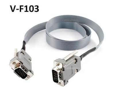 3ft VGA (HD15) Male to Male Flat Ribbon Monitor Cable, CablesOnline V ...