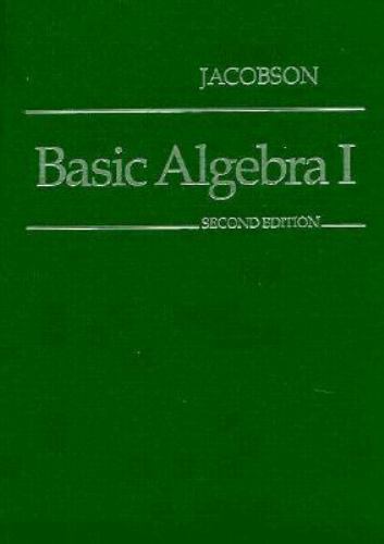 Basic Algebra I: Their Sensory Evaluation by Jacobson, Nathan ...