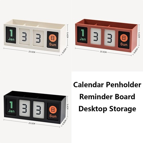 Multifunctional Desktop Penholder Calendar Storage Box School Office ...