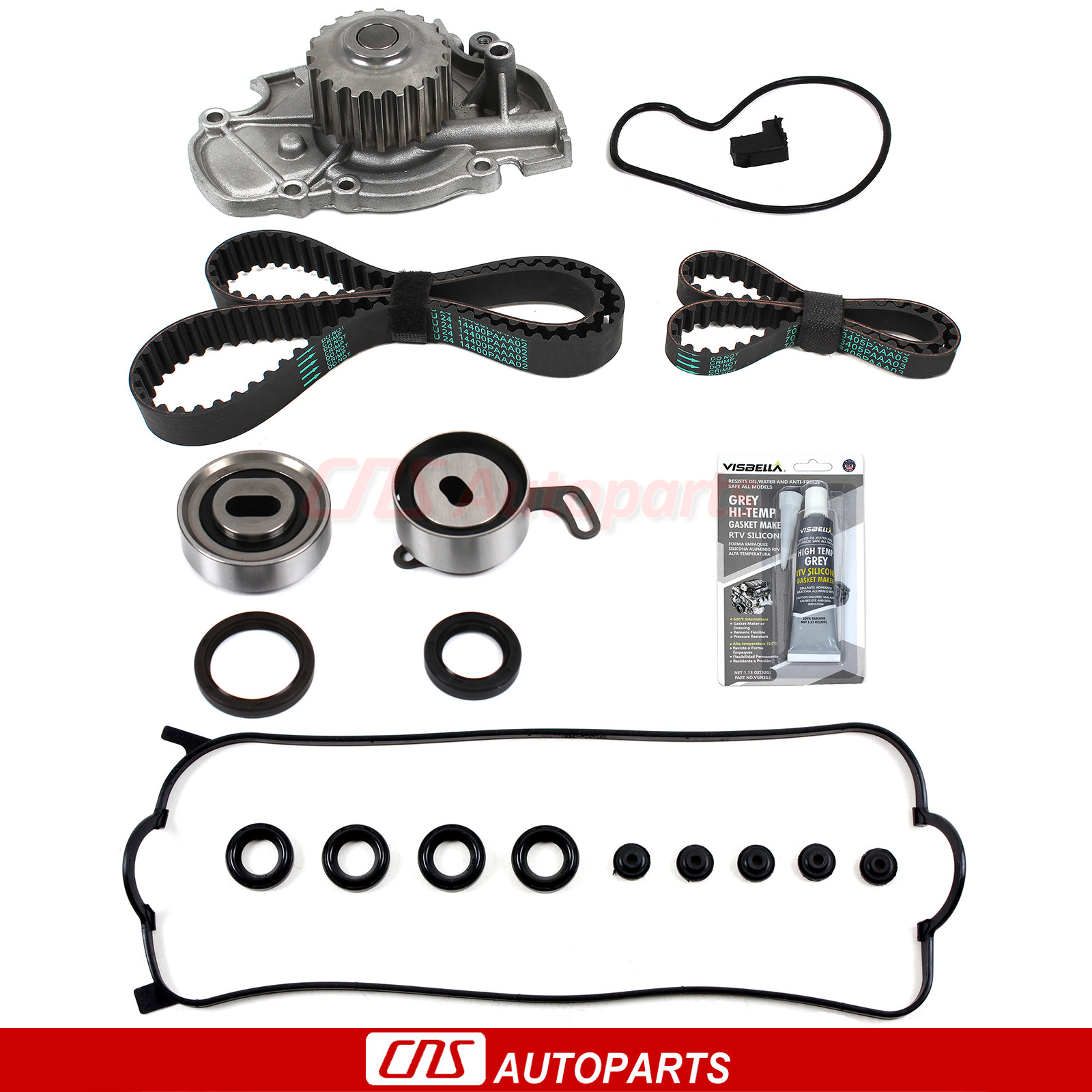 For Honda 2.2 2.3 VTEC F22B1 F23A HNBR Timing Belt Water Pump Valve ...