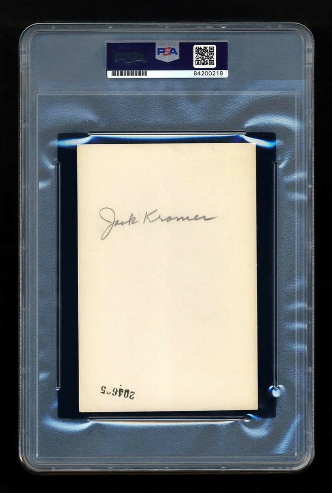 JACK KRAMER SIGNED VINTAGE 1948-9 BOSTON RED SOX PHOTO PSA/DNA ...