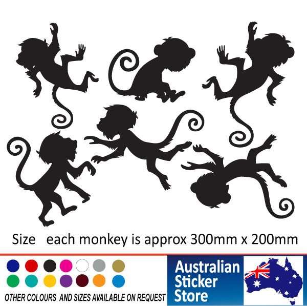 Monkey sticker decals RV CAMPER HOME, boat , 4x4, car popular cute ...