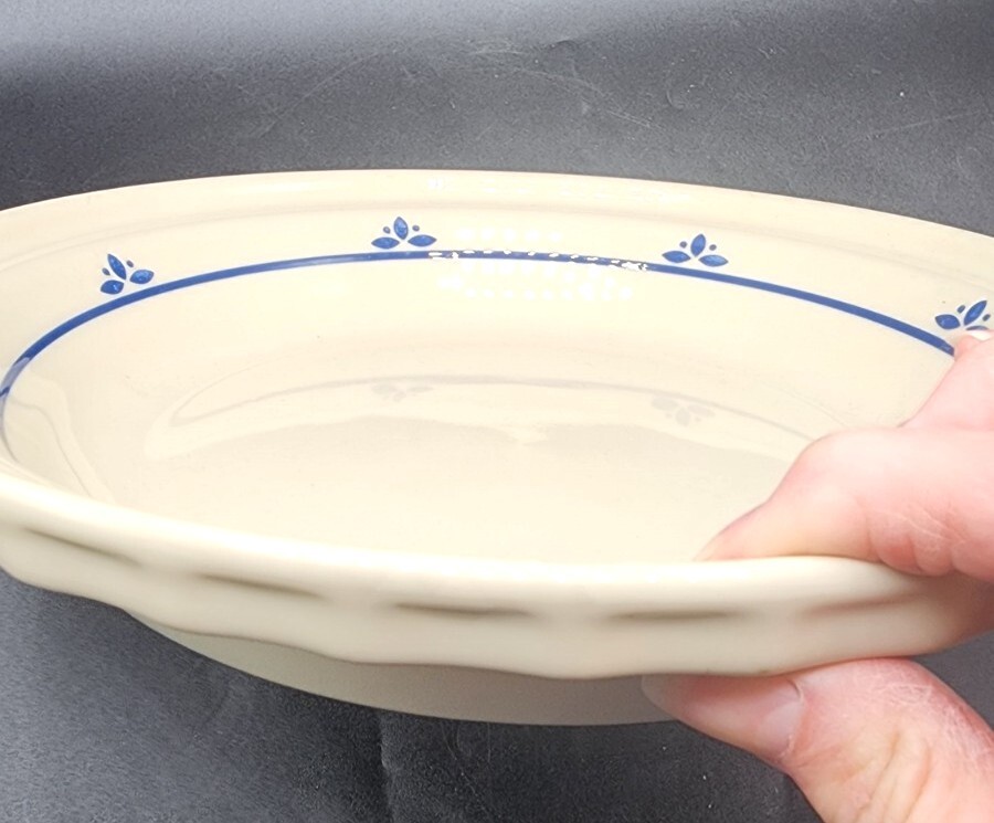 Roseville OH Pottery Friendship Pattern Thumbprint Pie Plate 10" Signed ...