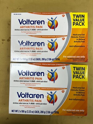 2 New Voltaren Arthritis Pain Reliever Twin Pack - 7.06oz Each Box Exp ...