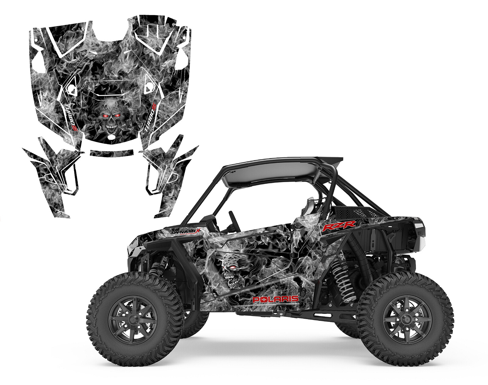 2018 2019 Polaris RZR XP TURBO S graphics wrap kit full coverage #9500 ...