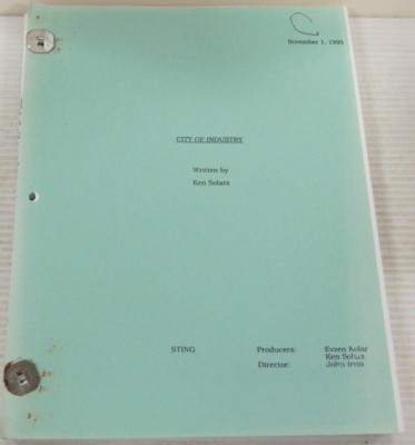 City Of Industry Script Screenplay By Ken Solarz | eBay Australia