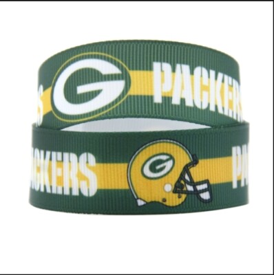1.5 INCH Packers GROSGRAIN RIBBON Hair Bow Green Bay Football Team ...