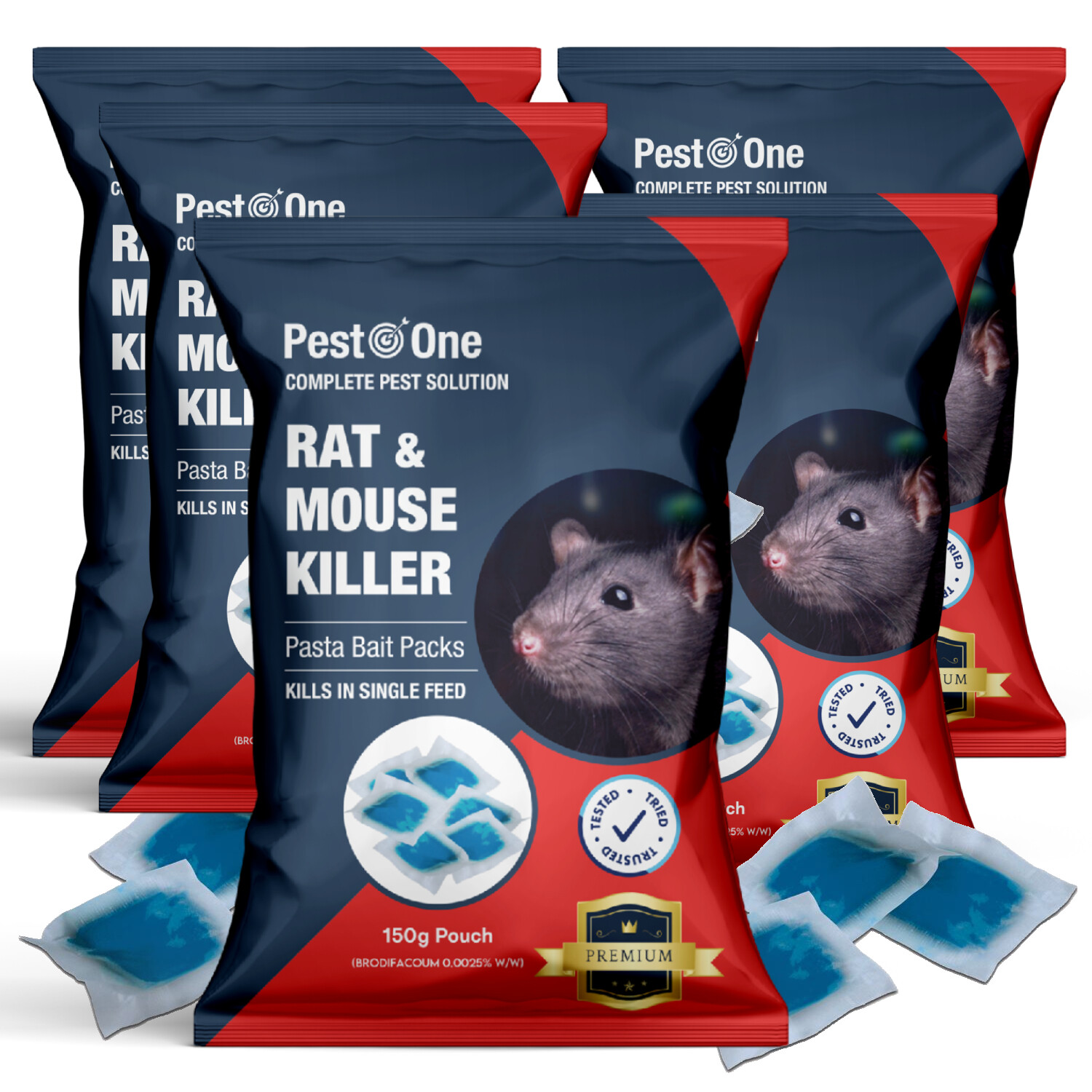 Rodent Pasta Sachets Mouse Mice Rat Control - Bait Box Refill Packs ...