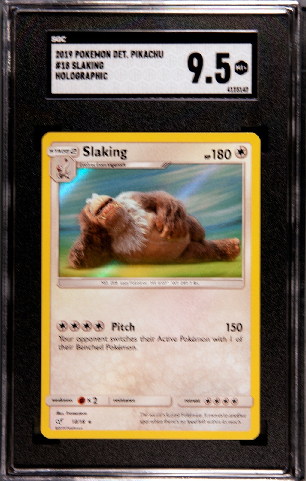 Pokemon SGC 9.5 Slaking MINT Pysduck Detective Pikachu Card 18/18 | eBay