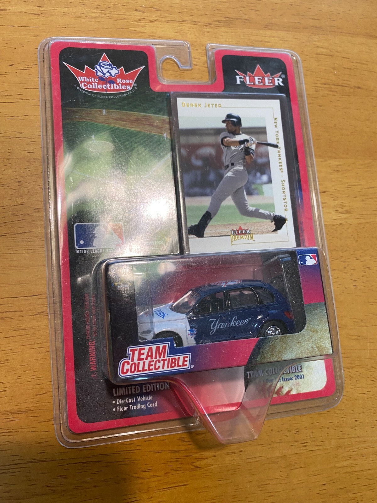 NY Yankees Derek Jeter PT Cruiser Die Cast Car White Rose Collectibles ...