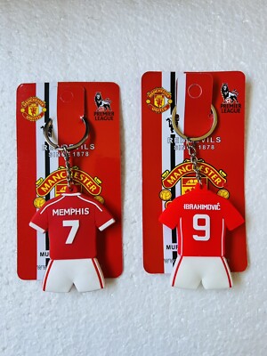 Manchester United FC KeyChains / Jersey Style PVC Keyrings 2 Great ...