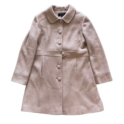 IZZI Collections Women’s XL Pink Wool Blend Textured Button-Up Dress ...