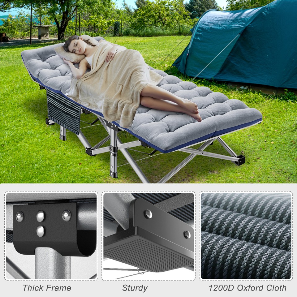 SLSY In/Outdoor Folding Cot Lounge Bed Cots Camping Bed for Sleeping ...