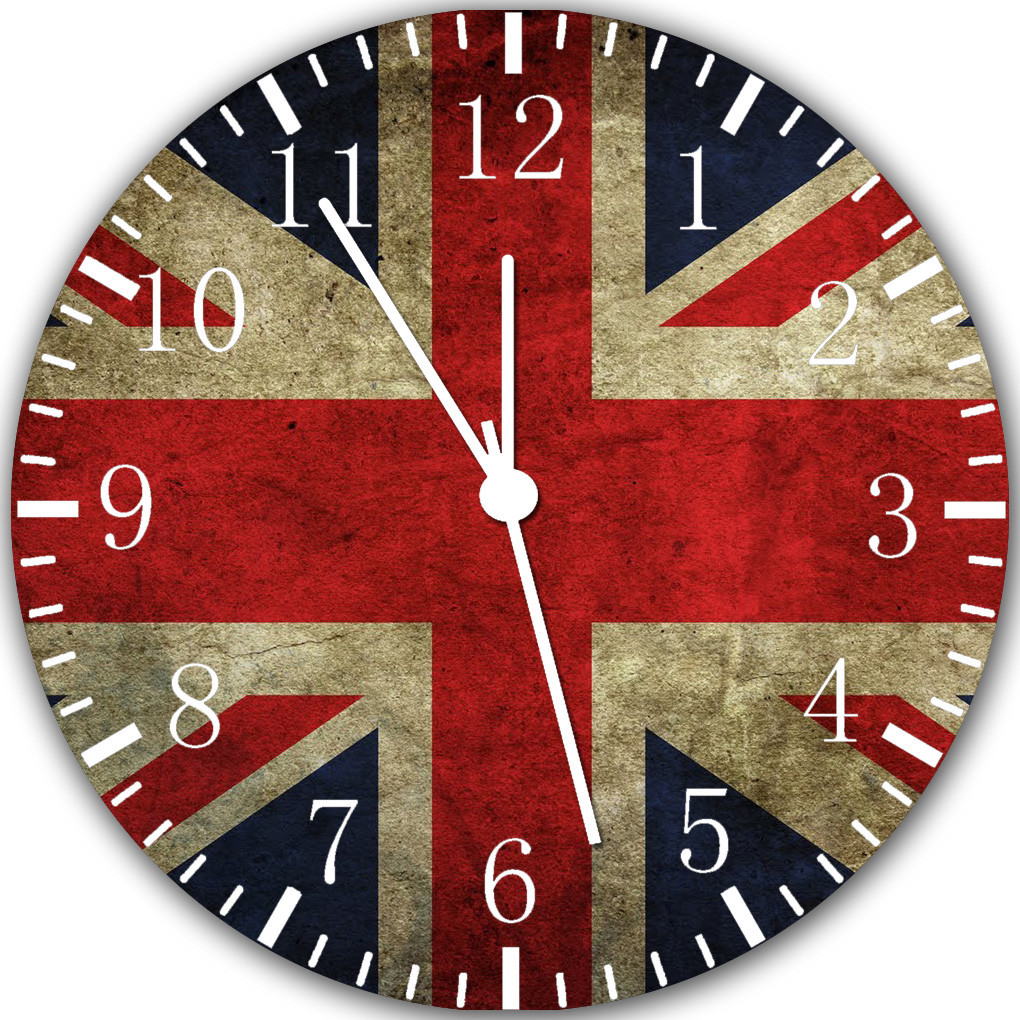 Union Jack U K Flag Frameless Borderless Wall Clock Nice For Gifts or ...