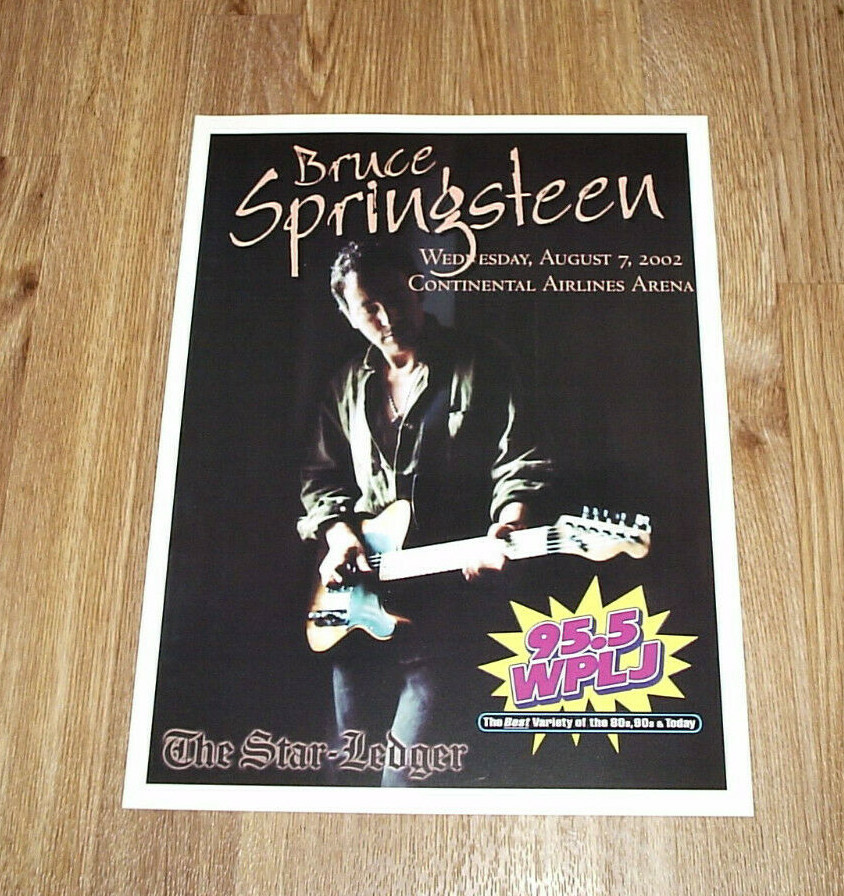NM! Bruce Springsteen Rising Tour Promo Poster Aug 7 2002 Meadowlands ...