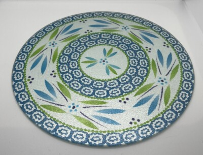 Temptations Old World Blue Confetti Round Large Trivet Insert 11 inch ...