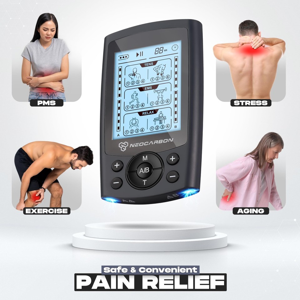 TENS Unit Muscle Stimulator, Electronic PMS Pulse Massager Machine for ...