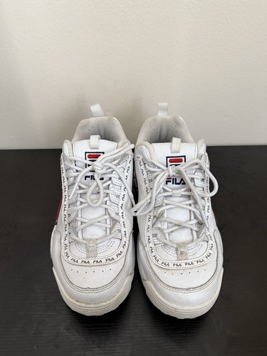 FILA DISRUPTOR 2 Women 10 Super Chunky Platform Wedge White Sneakers ...
