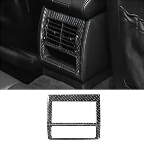 2Pcs Carbon Fiber Interior Rear Air Vent Cover Trim For BMW 5 Series ...