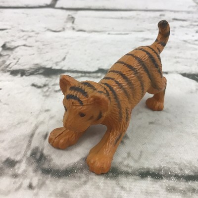 K&M Miniature Tiger Cub Figure Wild Cat Orange Striped Posed Pouncing ...