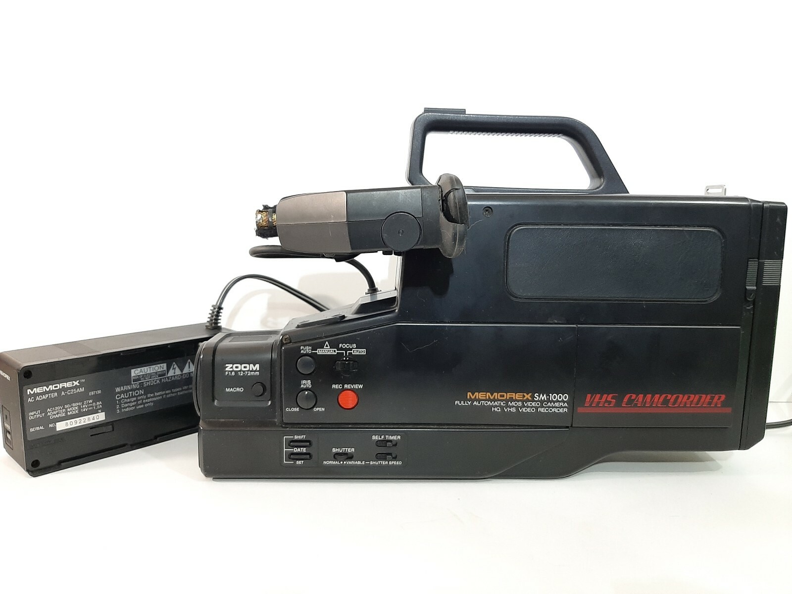 Memorex SM-1000 VHS Fully Automatic MOS Video Camera HQ Recorder ...