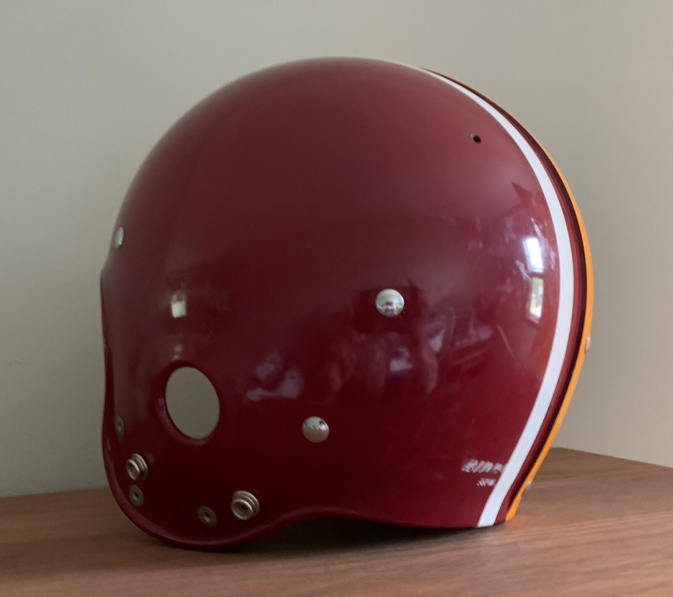 NOS 1972 RIDDELL TK BURGUNDY SUSPENSION FOOTBALL HELMET 7 3/8 ...