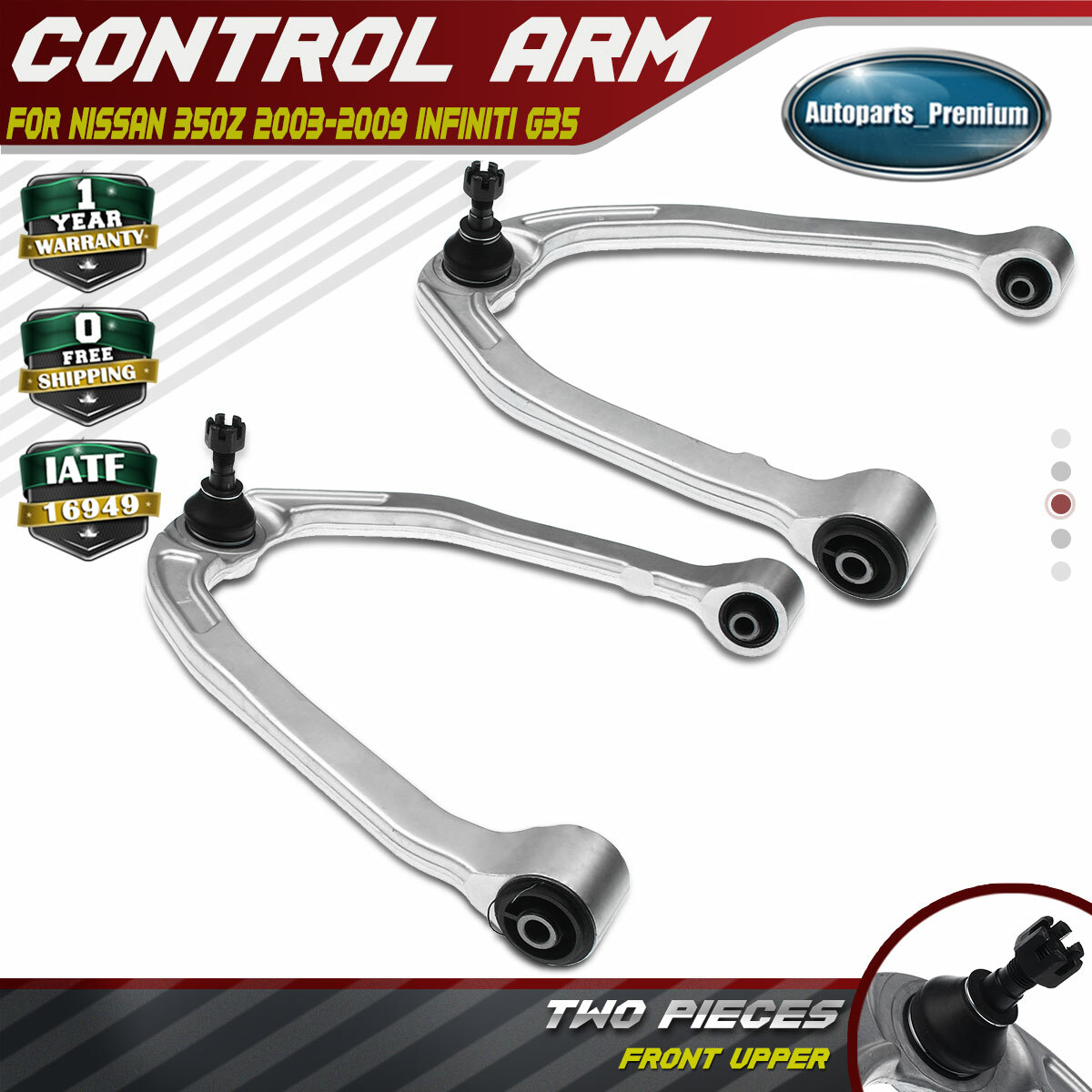 2x Front Upper Control Arm w/ Ball Joint for Nissan 350Z 2003-2009 ...