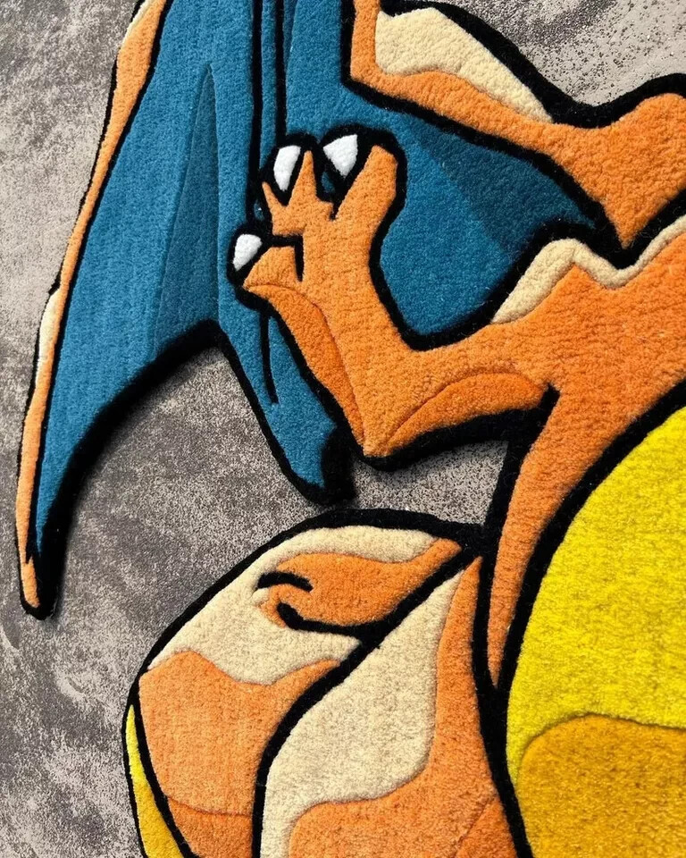 Handmade Dragon Tufted Custom Rugs Pokemon Design Carpet For Living ...