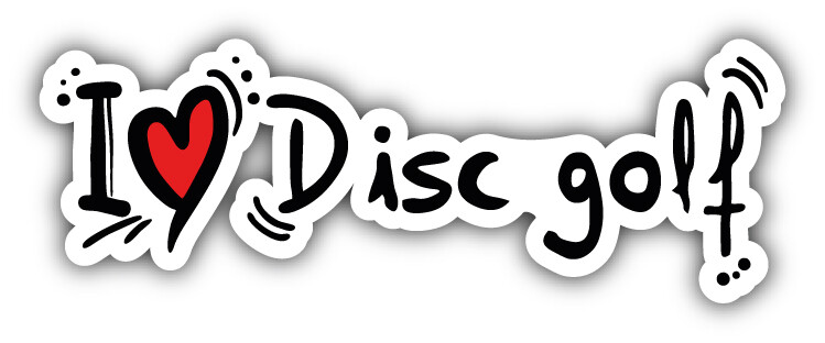 I Love Disc Golf Slogan Car Bumper Sticker Decal - ''SIZES'' | eBay