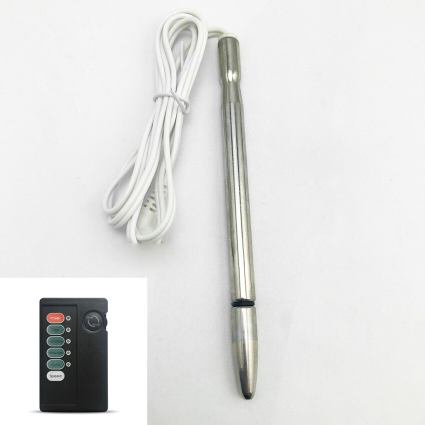 Male Electric E-stim Stretcher Urethral Sounding Rod Penis Plug Dilator ...