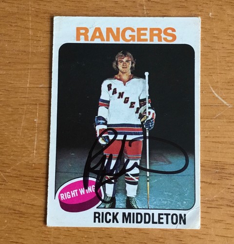 Rick Middleton Boston Bruins Signed Autograph 1975-76 OPC O-Pee-Chee ...