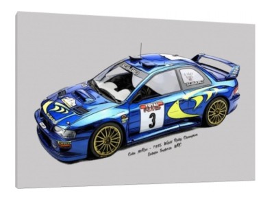 Colin McRae 30x20 Inch Canvas Art WRC Subaru Impreza Rally Framed ...