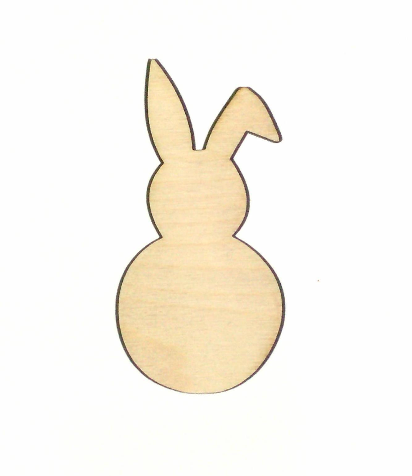 Bunny Rabbit Unfinished Wood Shape Cut Out BR11017 Crafts Lindahl ...