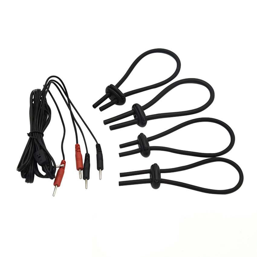 ElectroShock Penis Cock Silicone Rings Medical Kit E-STIM Device Sets ...