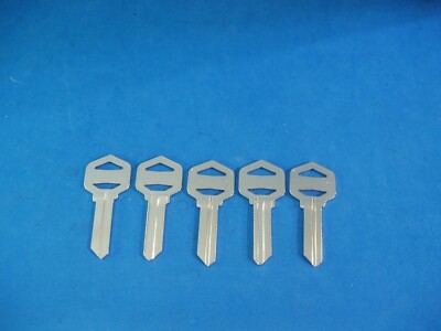 LOT OF FIVE EZ1 KEY BLANKS FITS EZ SET LOCKSETS NICKEL CHROME PLATED ...