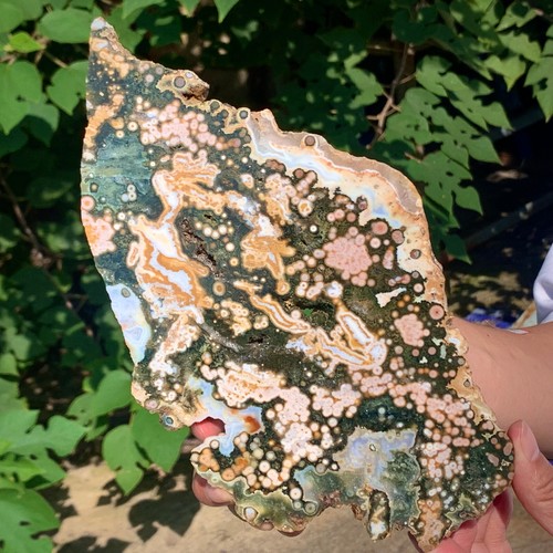 1.5LB Natural Ocean Jade Crystal Tablet Large Sample Treatment - Museum ...