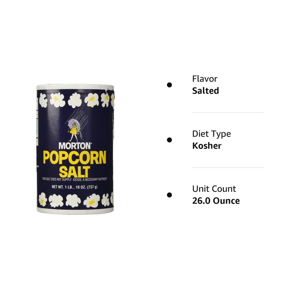1Lb 10Oz Morton Popcorn Salt for Green Salad, Corn on the Cob, French ...
