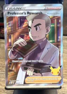 Pokémon TCG Professor's Research (Full Art) Celebrations 024/025 Holo ...