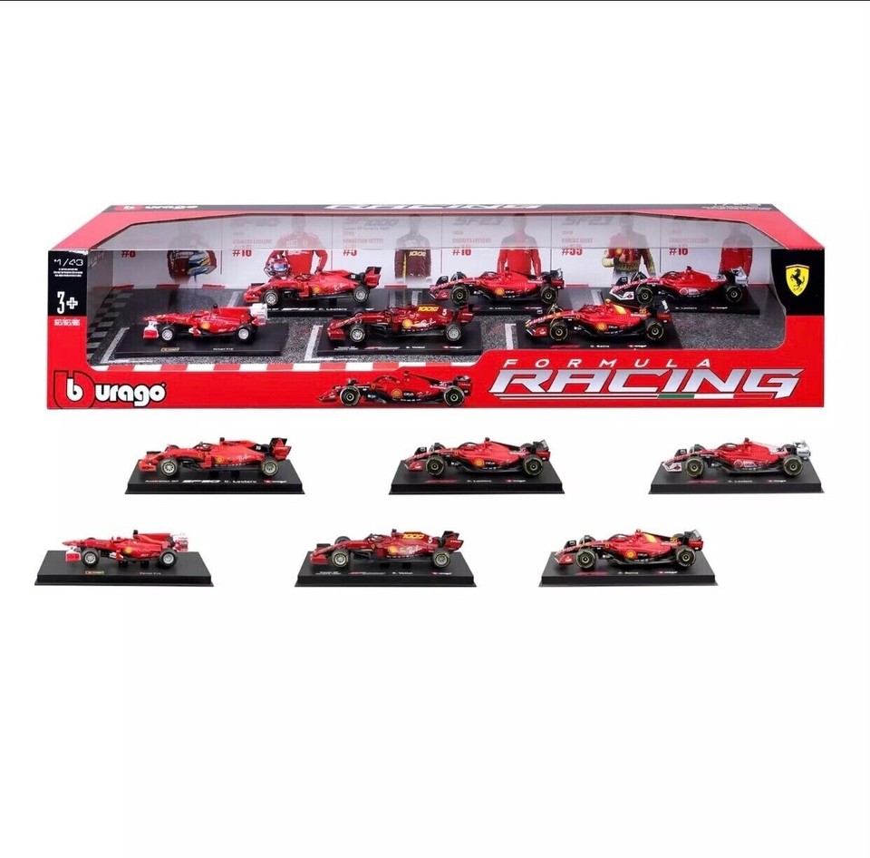 Burago F1 Red Bull, Ferrari, Mclaren & Mercedes Formula 1 Die-Cast 1:43 ...