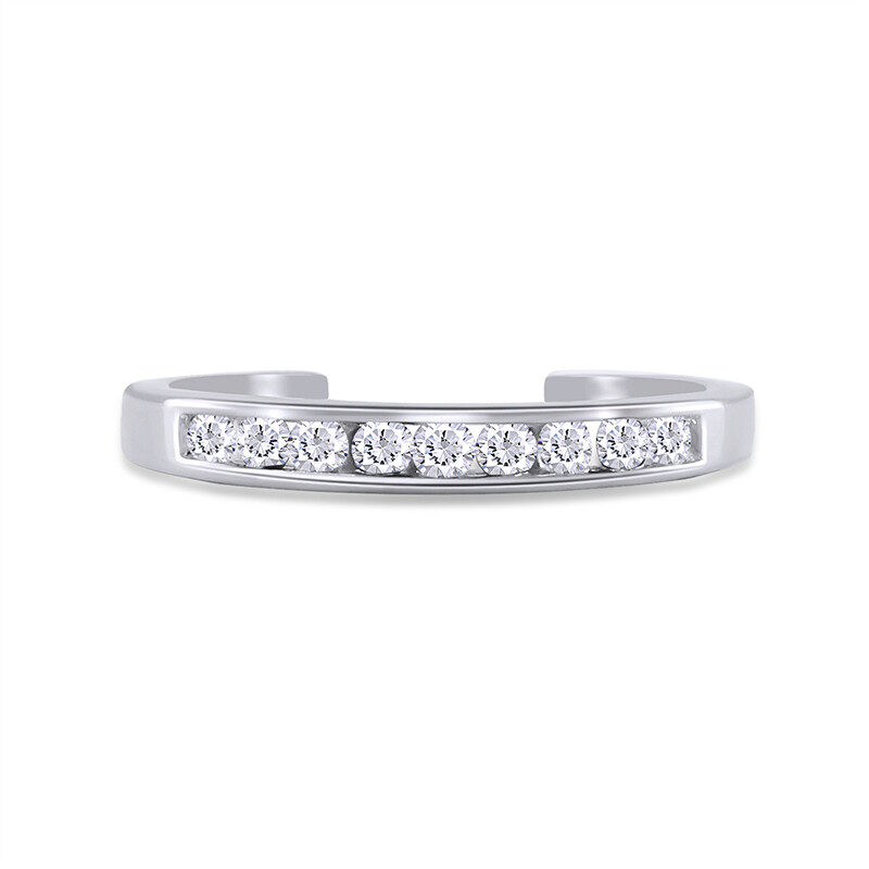 Toe Ring Channel Set Round Cut Cubic Zirconia 14K Gold Plated | eBay