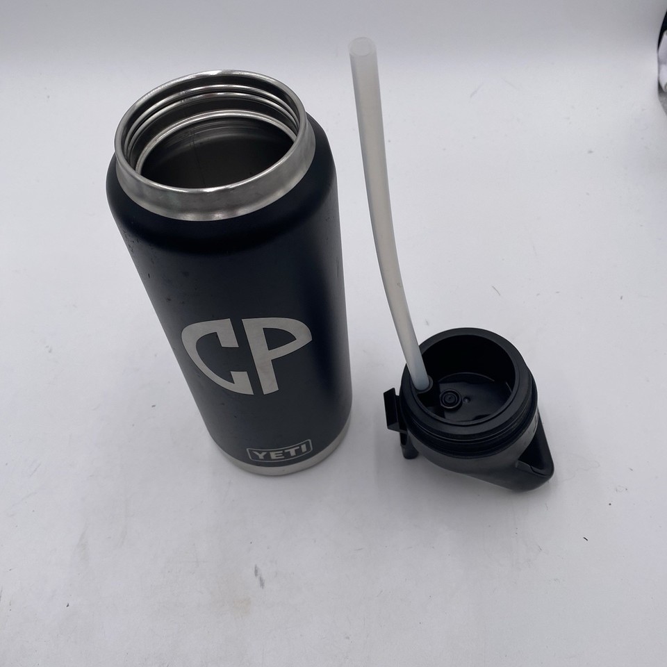 Yeti Rambler 36 OZ Bottle Black Flip Sup Cap SEE PICS Dent Scratching ...