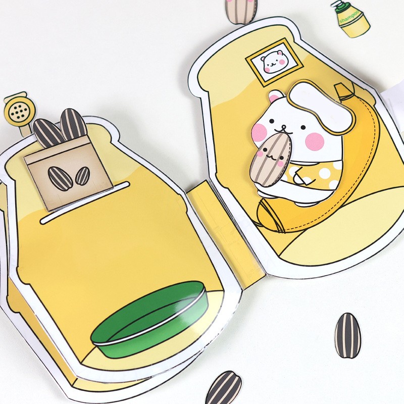Hamster Banana Milk Quiet Book Handmade DIY Sticker Book Kid ...