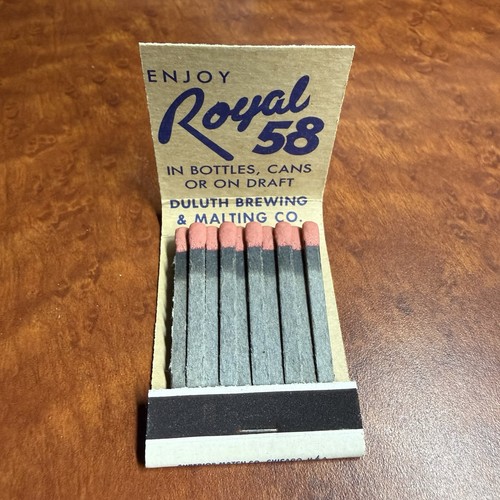 Vintage ROYAL 58 BEER MATCHBOOK - Duluth MN (FULL) | eBay