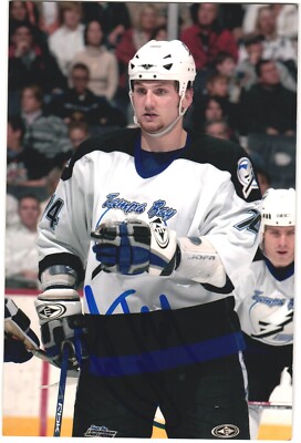 Nick Tarnasky Autographed 4x6 Color Photo Tampa Bay Lightning #74 White ...