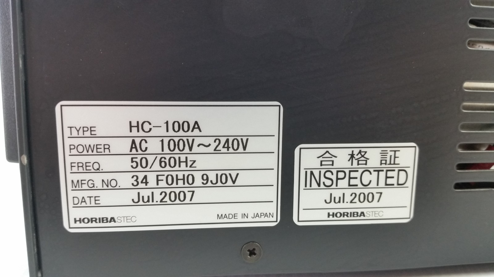 HORIBA STEC HC-100, HC-100A Readout Display Module | eBay
