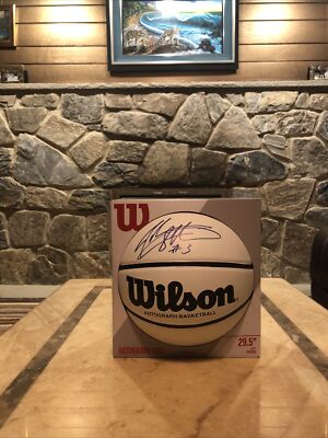 NIB John Starks Autographed 29.5” Official NBA Basketball Hand Signed ...