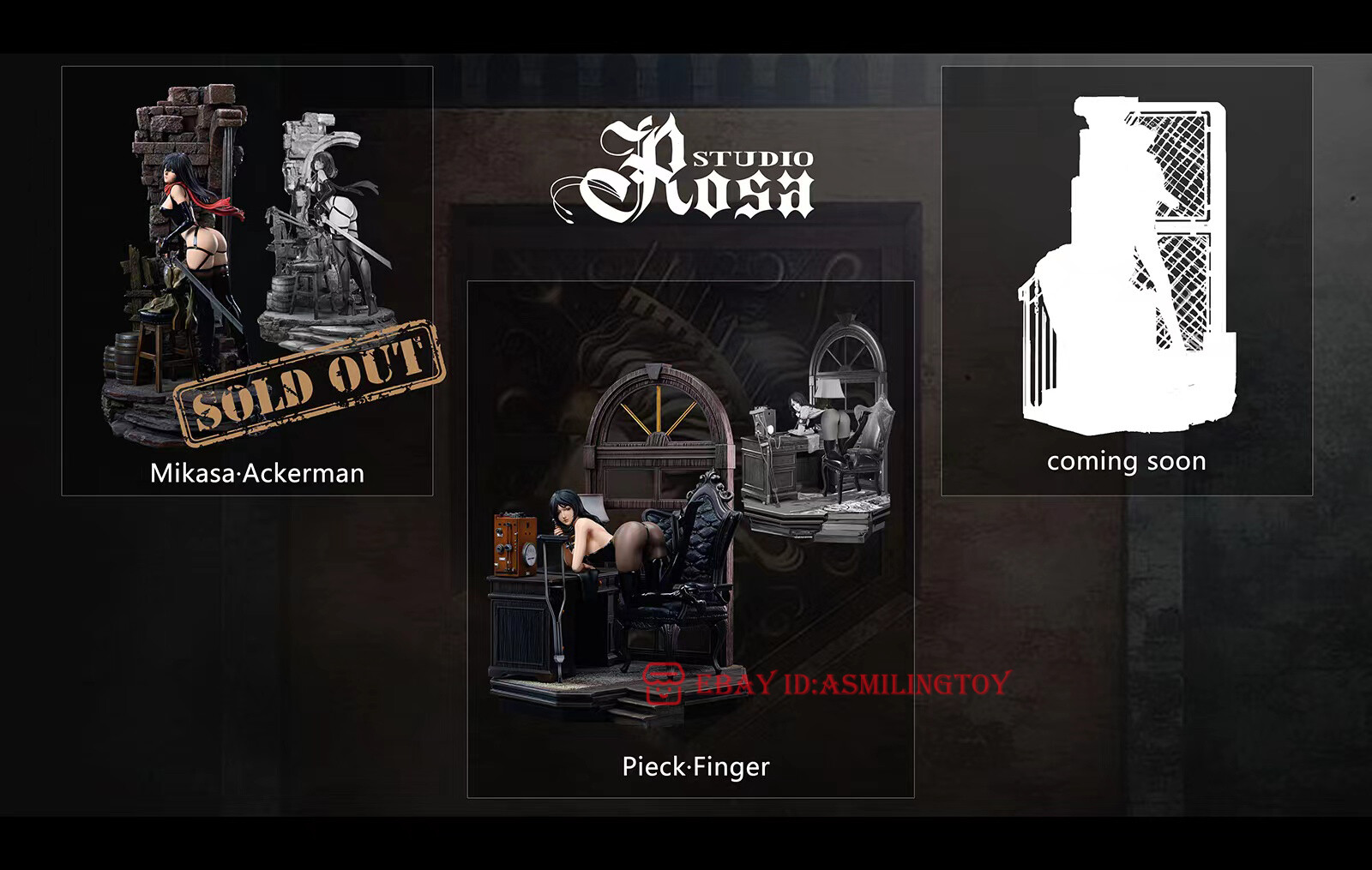 1/6 Rosa Studio Pieck Finger Attack on Titan Resin Statue Cast off ...