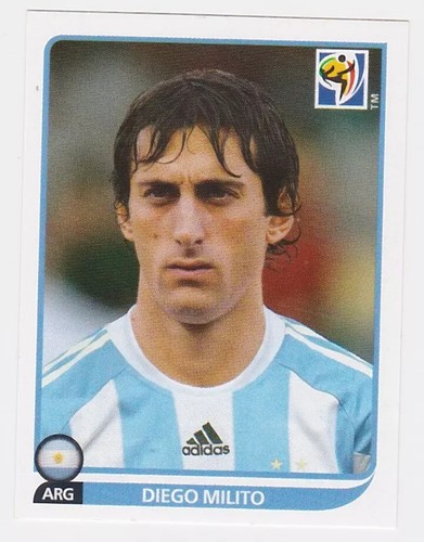 DIEGO MILITO - #123 Sticker (ARG) - PANINI SOUTH AFRICA 2010 FIFA WORLD ...