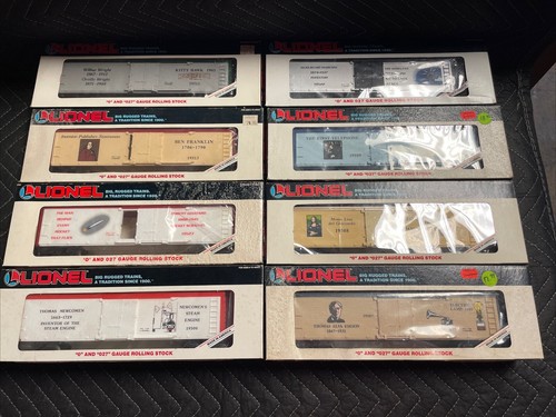 Lionel Famous Inventors Box Cars - Bundle Of Eight - SEE PICTURES OF ...
